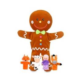 Gingerbread Man - Hand and Finger Puppet Set